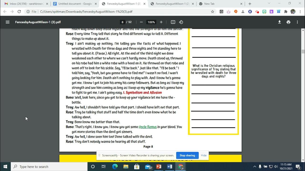 Fences 4 - Act 1, Scene 1 - YouTube