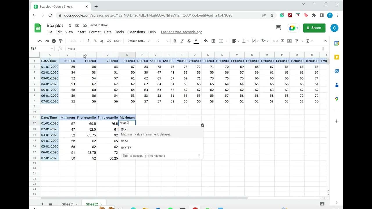 How to make a box plot in Google Sheets - YouTube