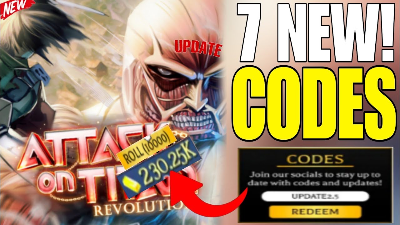 ⚠️NEW UPDATE⚠️ALL WORKING CODES for ATTACK ON TITAN REVOLUTION CODES! AOT REVOLUTION CODES ...