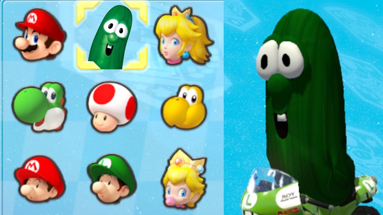Larry The Cucumber in Mario Kart 8! (Star Cup) - YouTube