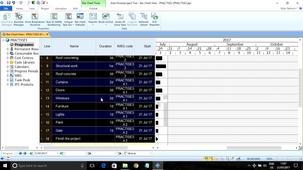 PRACT2 WBS Assign & Calenders Creation - YouTube