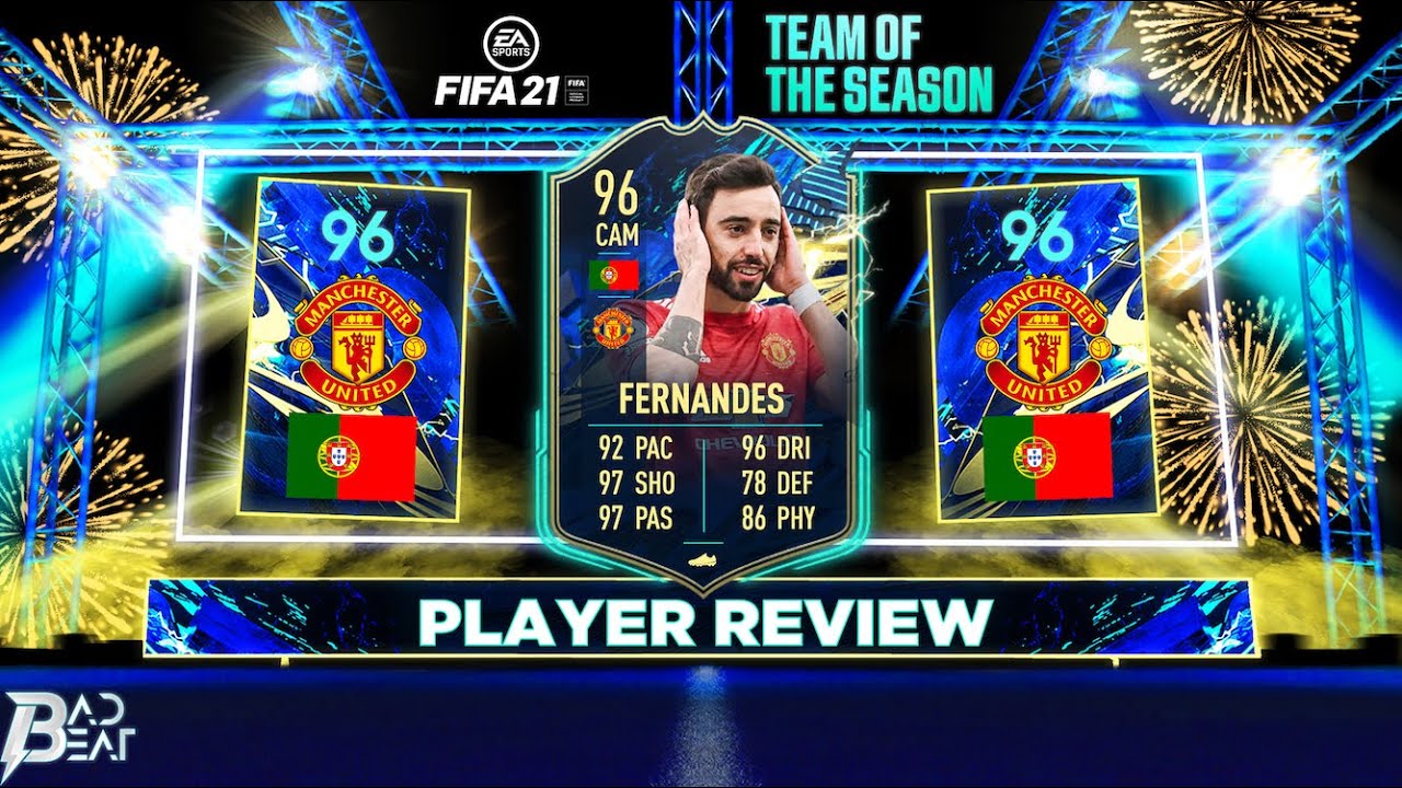 (96) TEAM OF THE SEASON BRUNO FERNANDES PLAYER REVIEW! TOTS FERNANDES ...