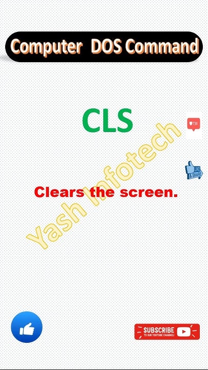 #3 CLS What is the use in DOS Command #computergkknowledge #computer #computerliteracy - YouTube