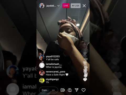 Jayda and jayna on live headed back home ✈️👀