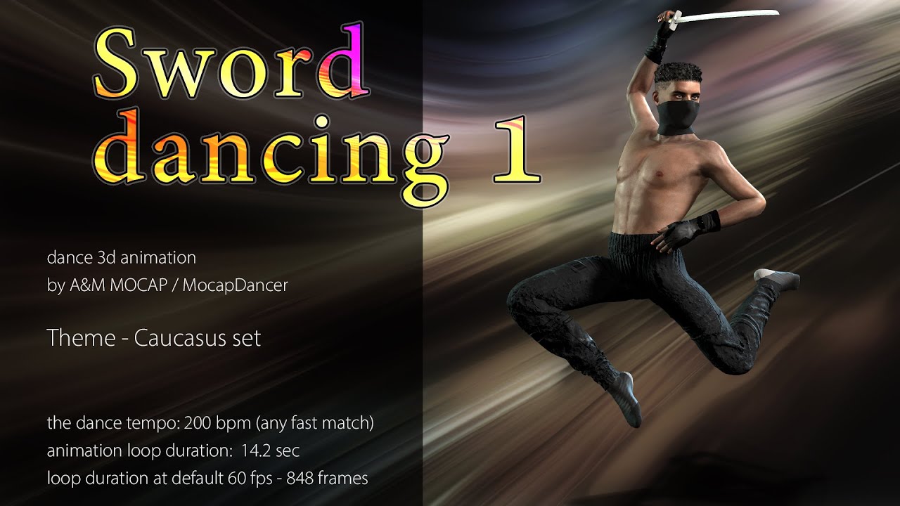 #iClone - Sword Dancing 1 - #200bpm - dance 3d animation - YouTube
