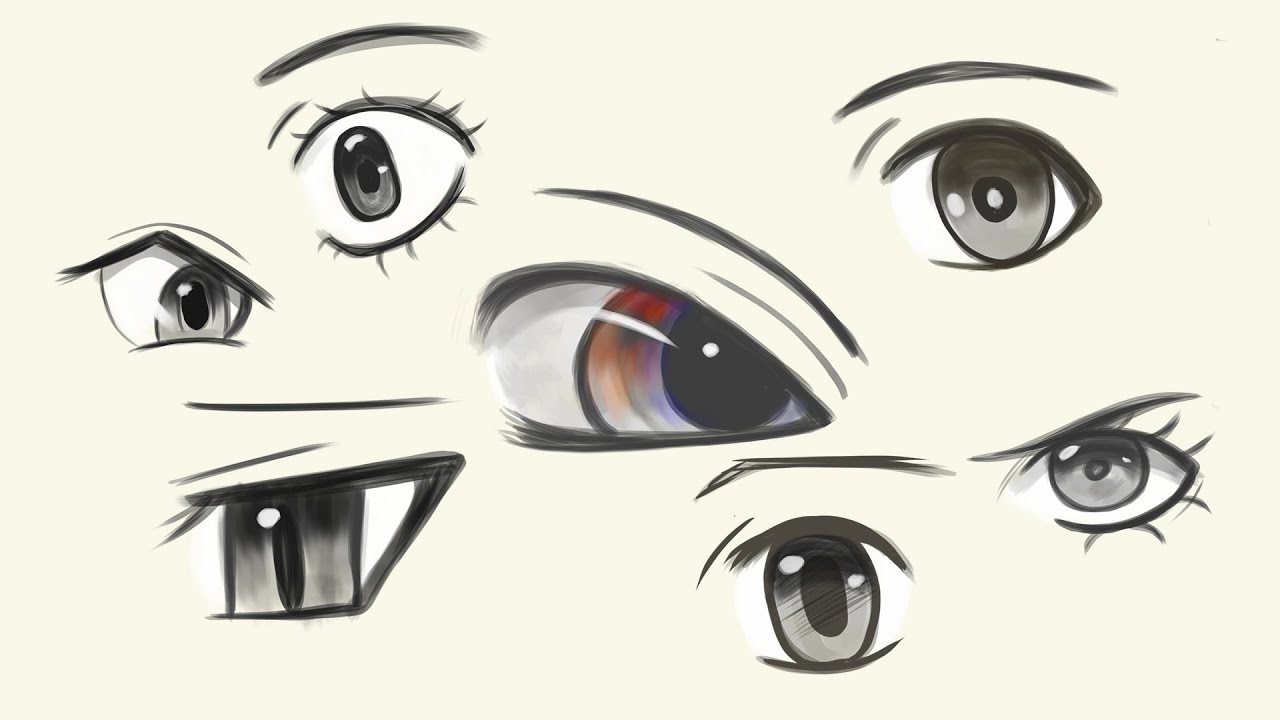 Different Shapes of Anime Eyes – Adobe Photoshop - YouTube
