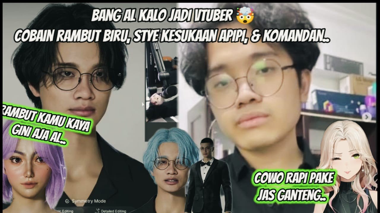 Bang AL tiba" jadi vtuber di InZOI, coba rambut biru cobain style ...