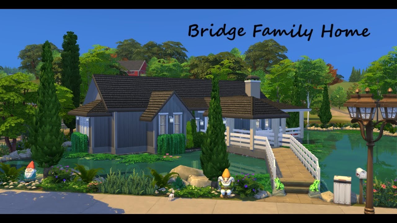 The Sims 4 House Building - Bridge house - YouTube