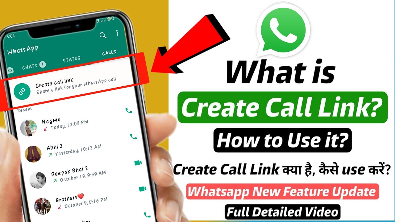 How to use Create Call Link in Whatsapp | Whats is create call link in ...