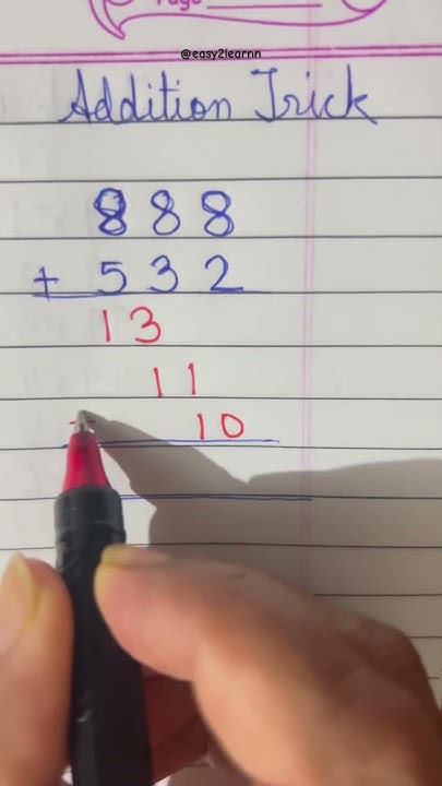 Addition Trick - YouTube