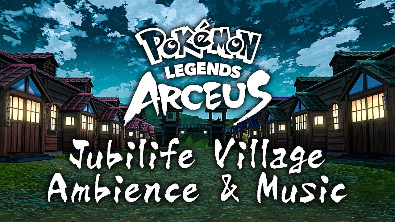Pokemon Legends Arceus Night Ambience | Jubilife Village (with ...