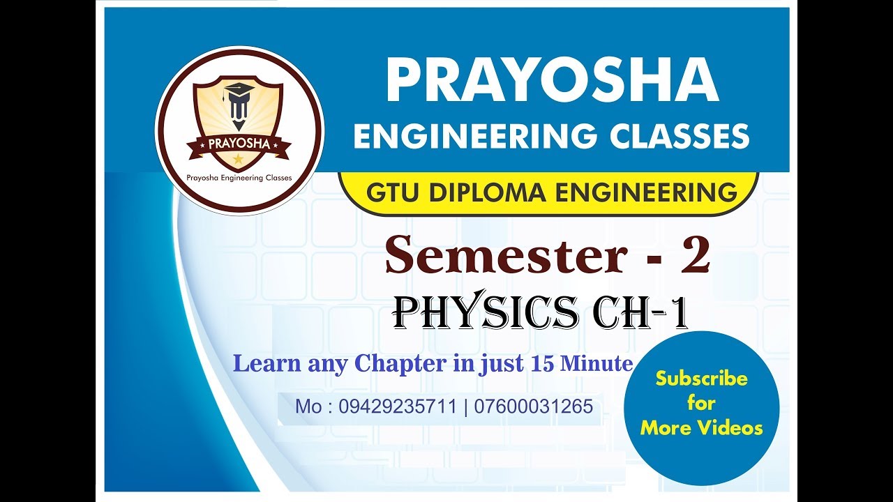 DIPLOMA PHYSICS CHAPTER 1 | SEM 1 | 2020 - YouTube