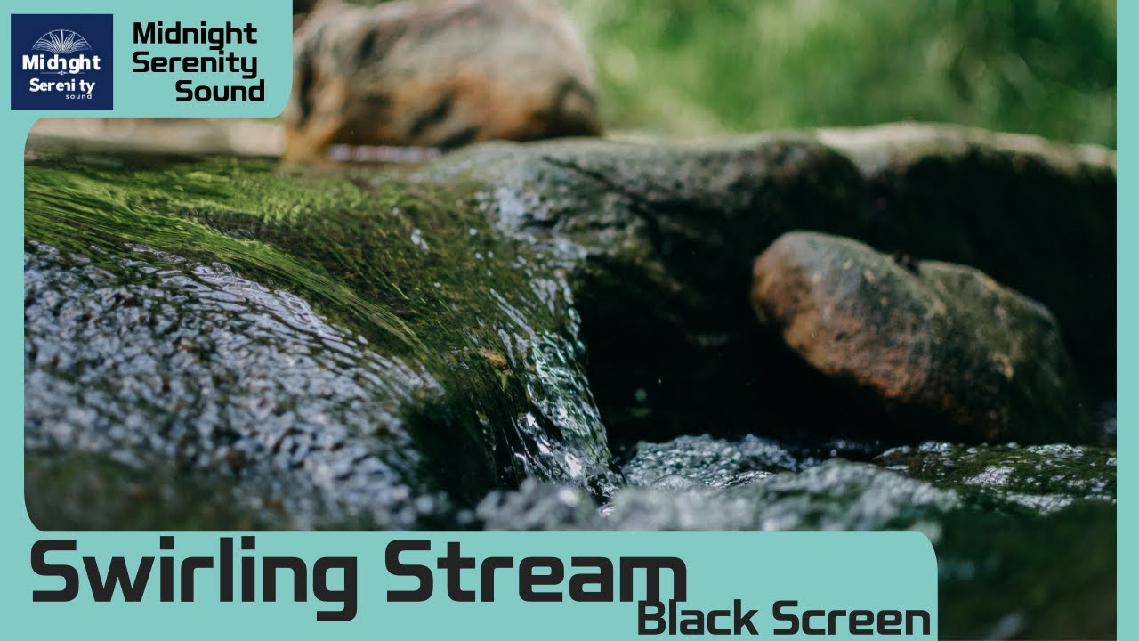 Whispering Waters ASMR Swirling Stream | Relaxing Soundscapes | Black Screen - YouTube