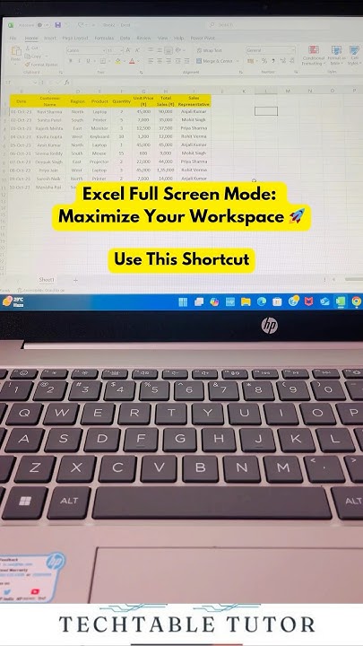 How to Use Full-Screen Mode in Excel – Maximize Your Workspace! #excel ...