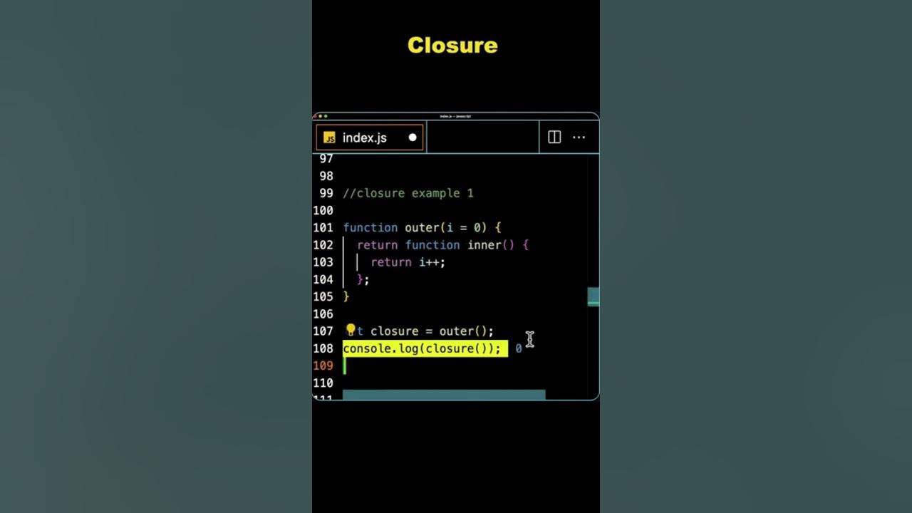 Explain Closure In Javascript Coding Javascript Javascripttutorial Reels Trending