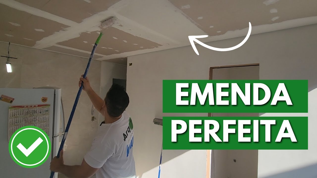 COMO FAZER O ACABAMENTO DO TETO DRYWALL - YouTube