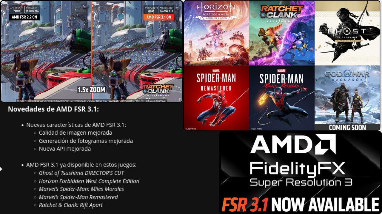 AMD FSR 3.1: Disfruta de gráficos de alta calidad sin sacrificar ...
