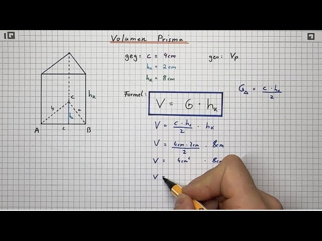 Volumen Berechnen Prismen Volumen Vom Trapezprisma Berechnen | Mathe