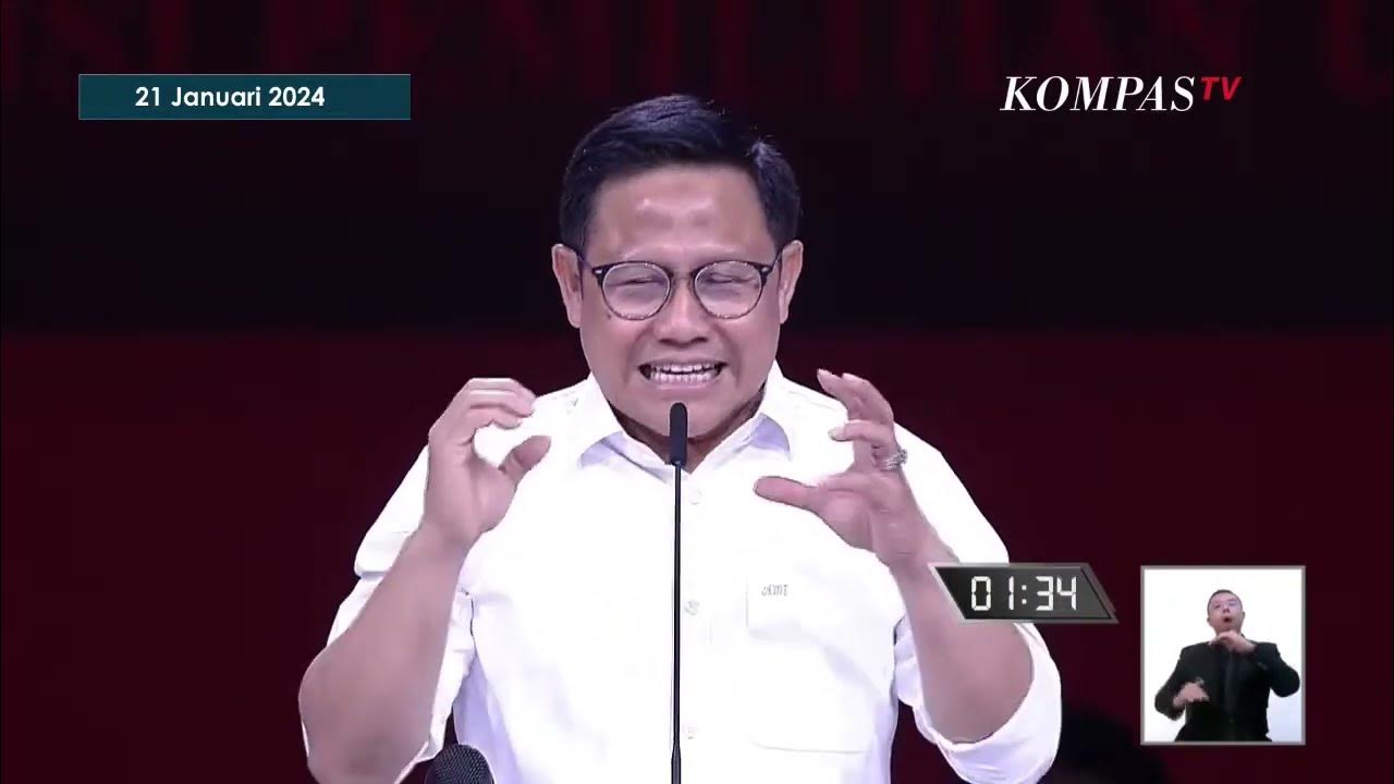 Cak Imin Disindir Gibran Bawa Catatan : yang Penting ini Bukan Catatan Mahkamah Konstitusi - YouTube