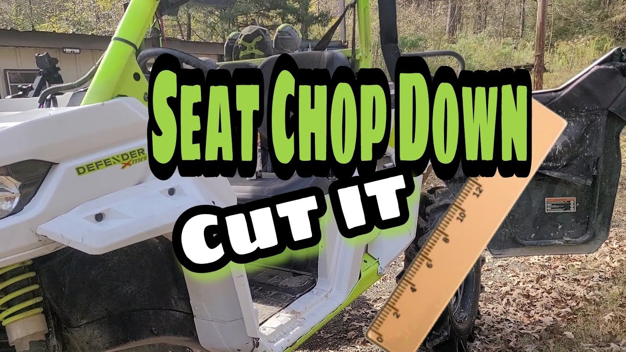 Cam Am Defender Seat Chop. SXS seat Drop - YouTube