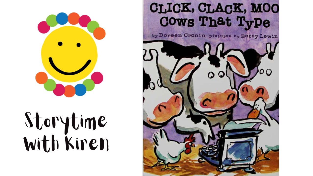 🐮 Kids Book Read Aloud : Click, Clack, Moo : Cows That Type - YouTube