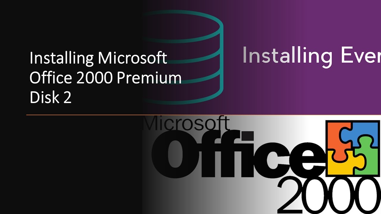 Office 2000 - Part 2 - Installing Office 2000 Premium Disk 2 - YouTube