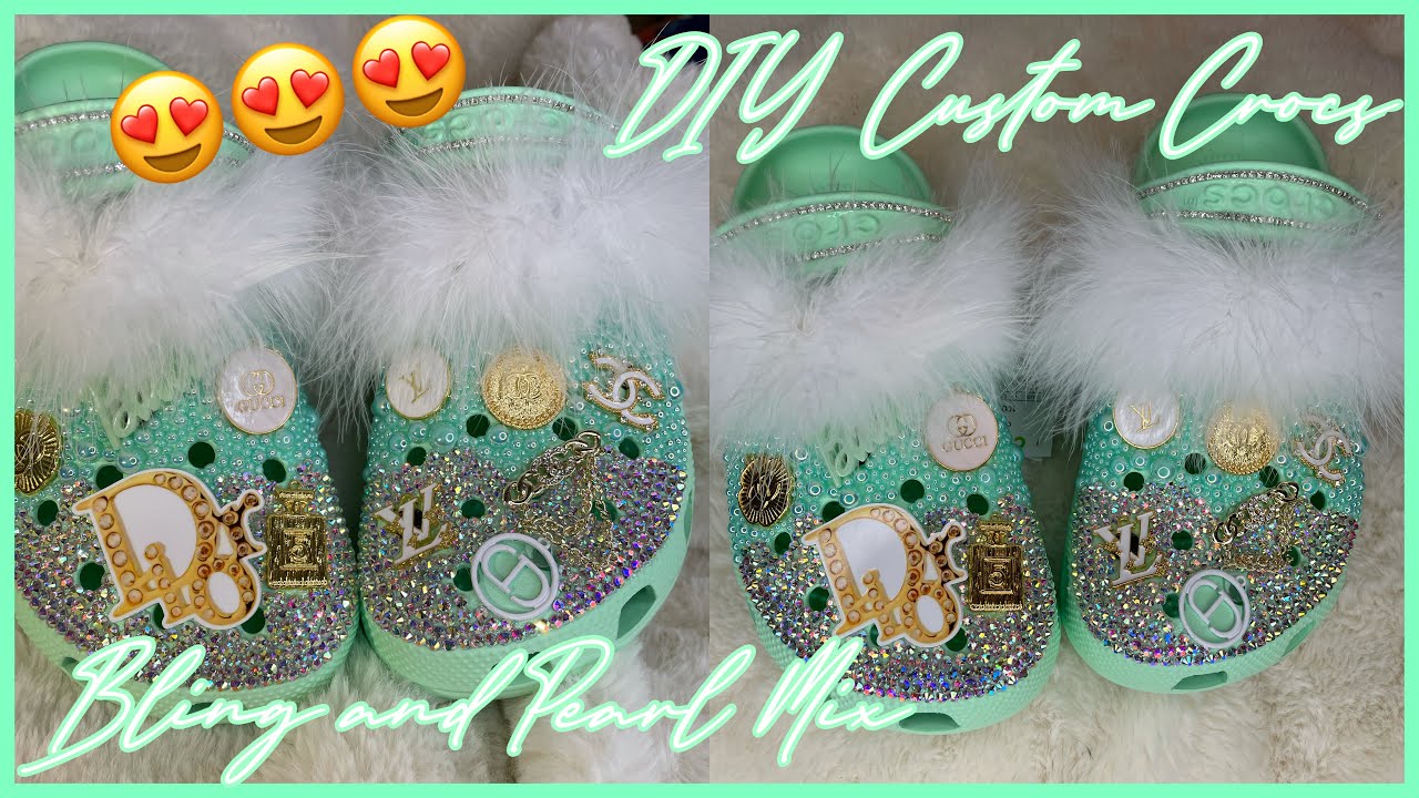 DIY Bling and Pearl Mix Crocs| DIY custom crocs| Entrepreneur Series Ep ...