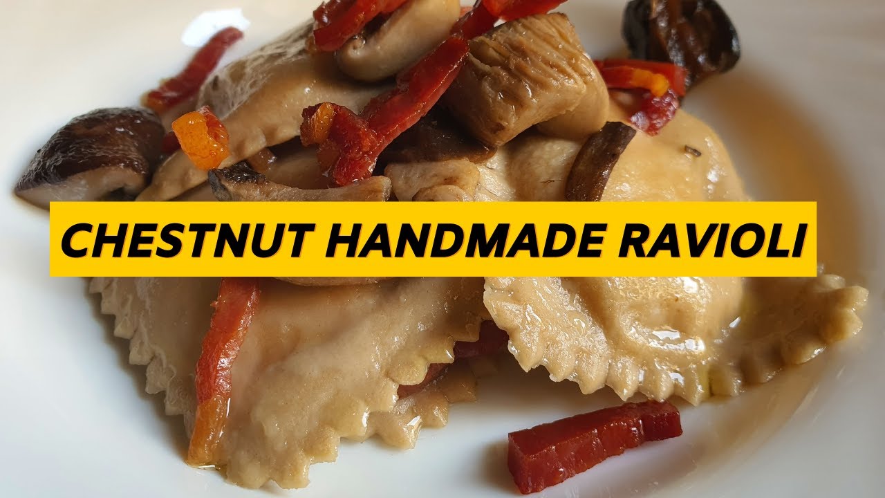 CHESTNUT RAVIOLI, MUSHROOMS, ROSEMARY OLIVE OIL AND CRISP SPECK - YouTube