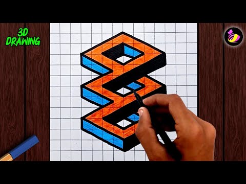 How to draw 3d shapes - Easy 3d drawings for beginners | 3d art drawing ...