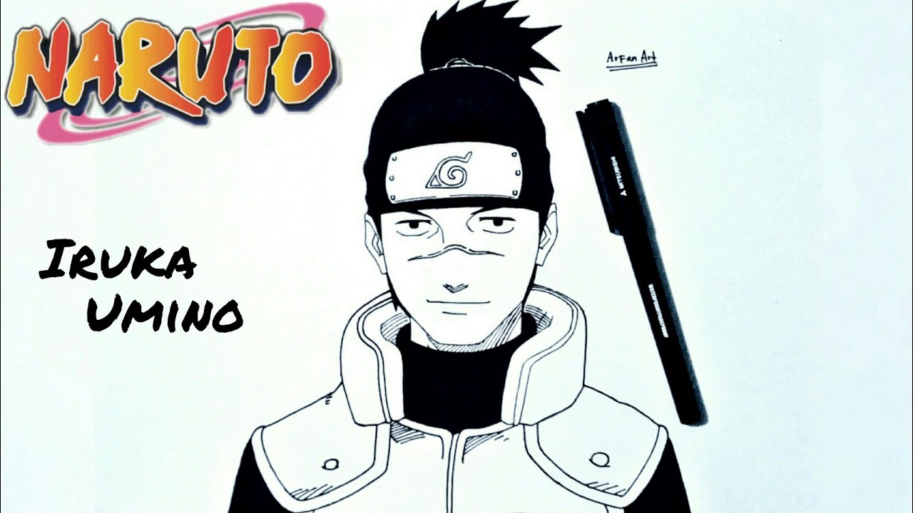 How To Draw Iruka Sensei From Naruto - YouTube