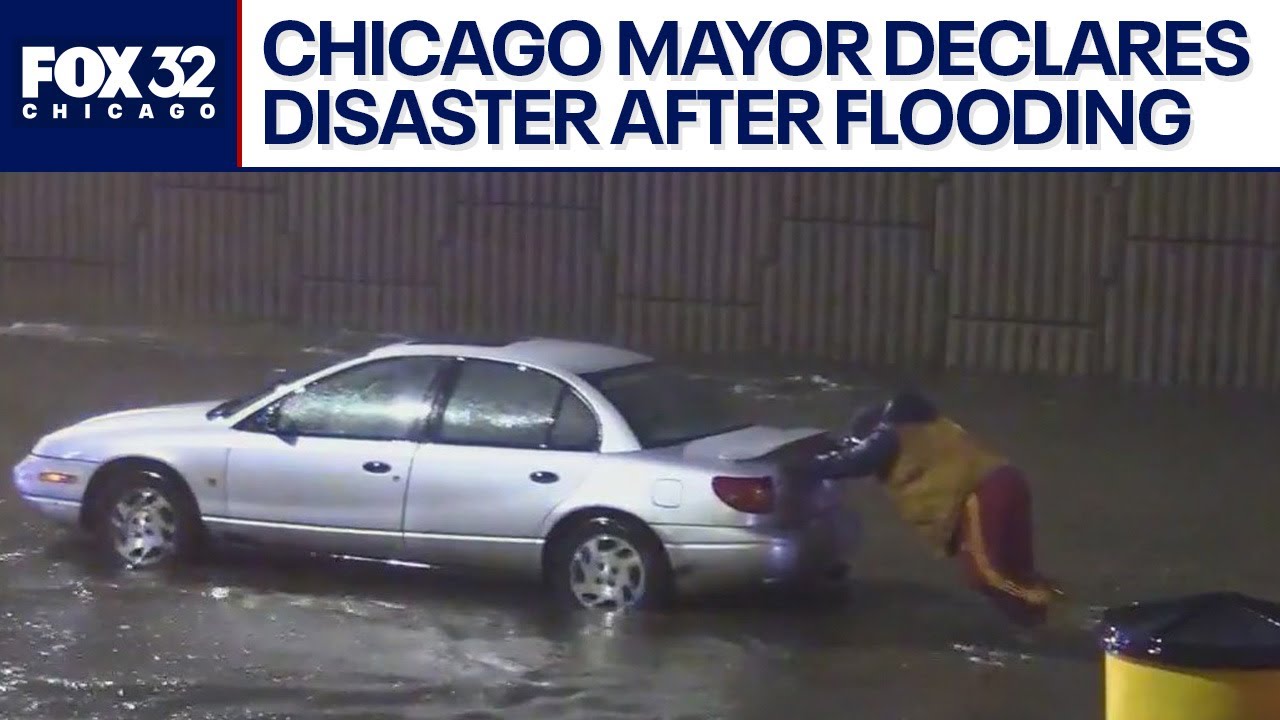 Chicago mayor issues disaster proclamation after August flooding - YouTube