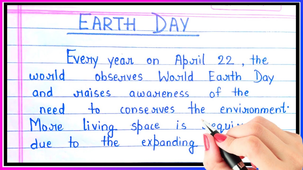 Essay on Earth day in english | Earth day essay in english | Earth day ...