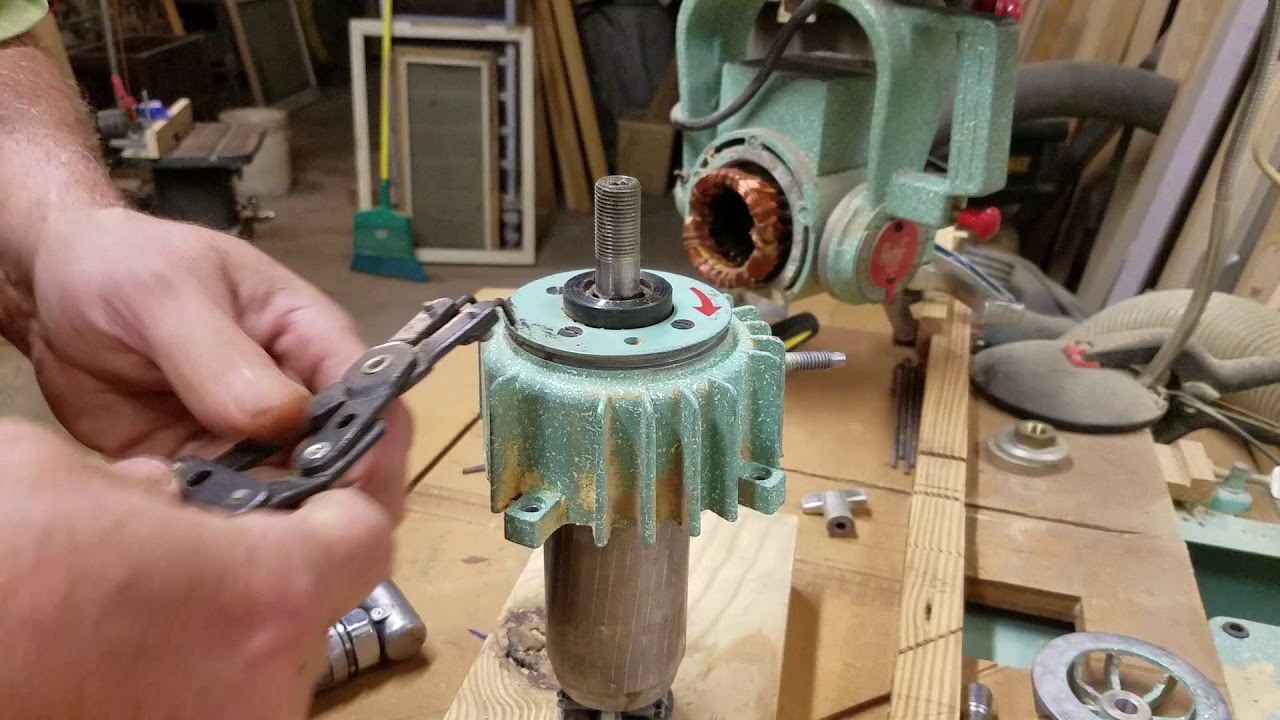 Dewalt AMF radial arm saw bearing replacement #2 - YouTube