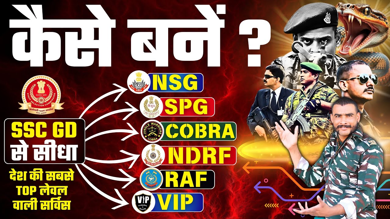 SSC GD से सीधा NSG, COBRA COMMANDO, SPG, NDRF, RAF, VIP फोर्स में कैसे जाएं? SSC GD 2025 JOB ...