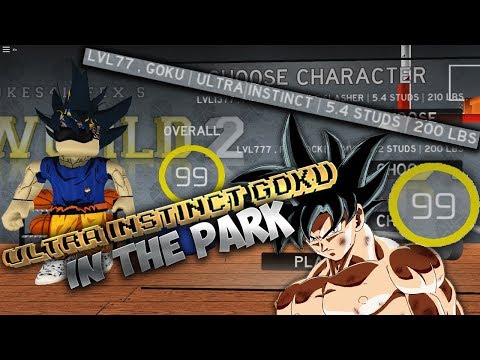 ULTRA INSTINCT GOKU IN THE PARK  - EXTREME RAGE - ROBLOX RB World 2 Gameplay