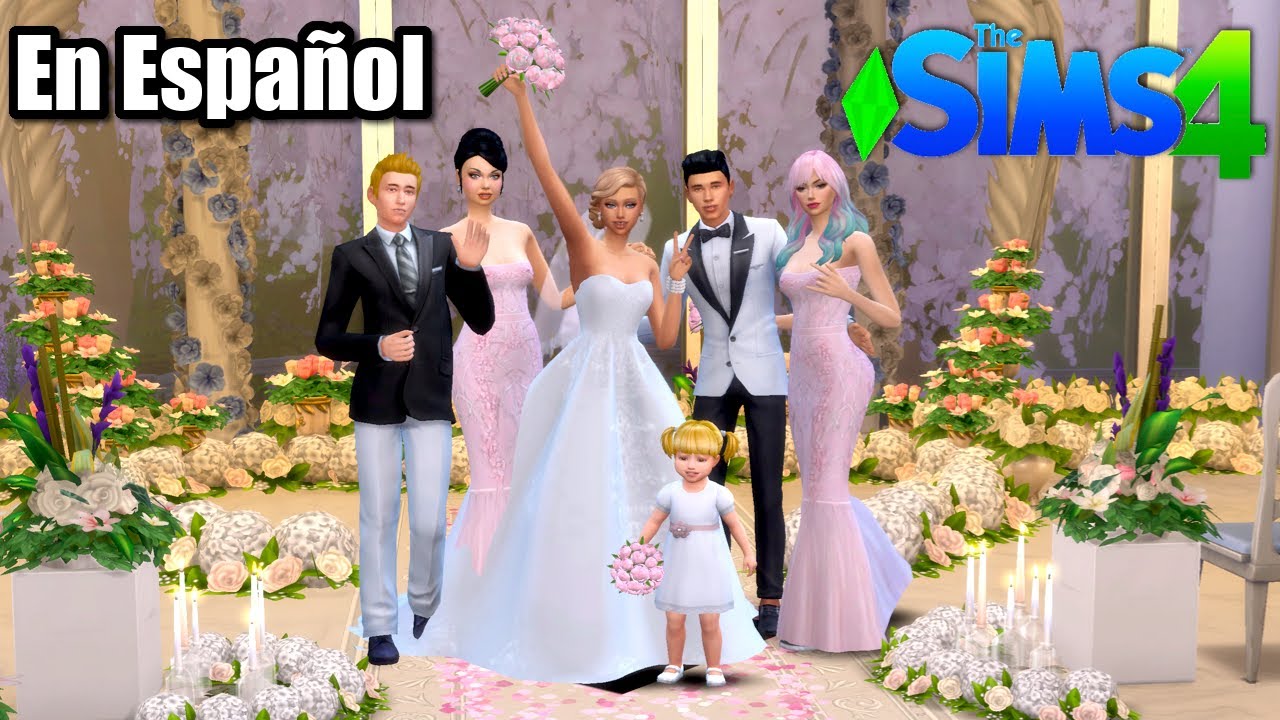 SIMS 4 Mi Primera Boda con Bebe Goldie y Titi Plus Epañol - YouTube