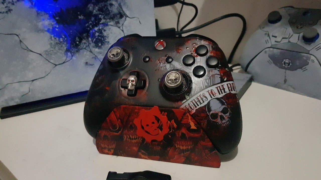 Custom Gears Skull Controller X Box One S GoW5 - YouTube