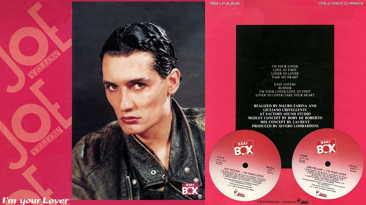 ⭐ JOE YELLOW ⭐ "I'M YOUR LOVER" 1988 ⭐ LP ALBUM ⭐ italo disco hi⭐nrg ...