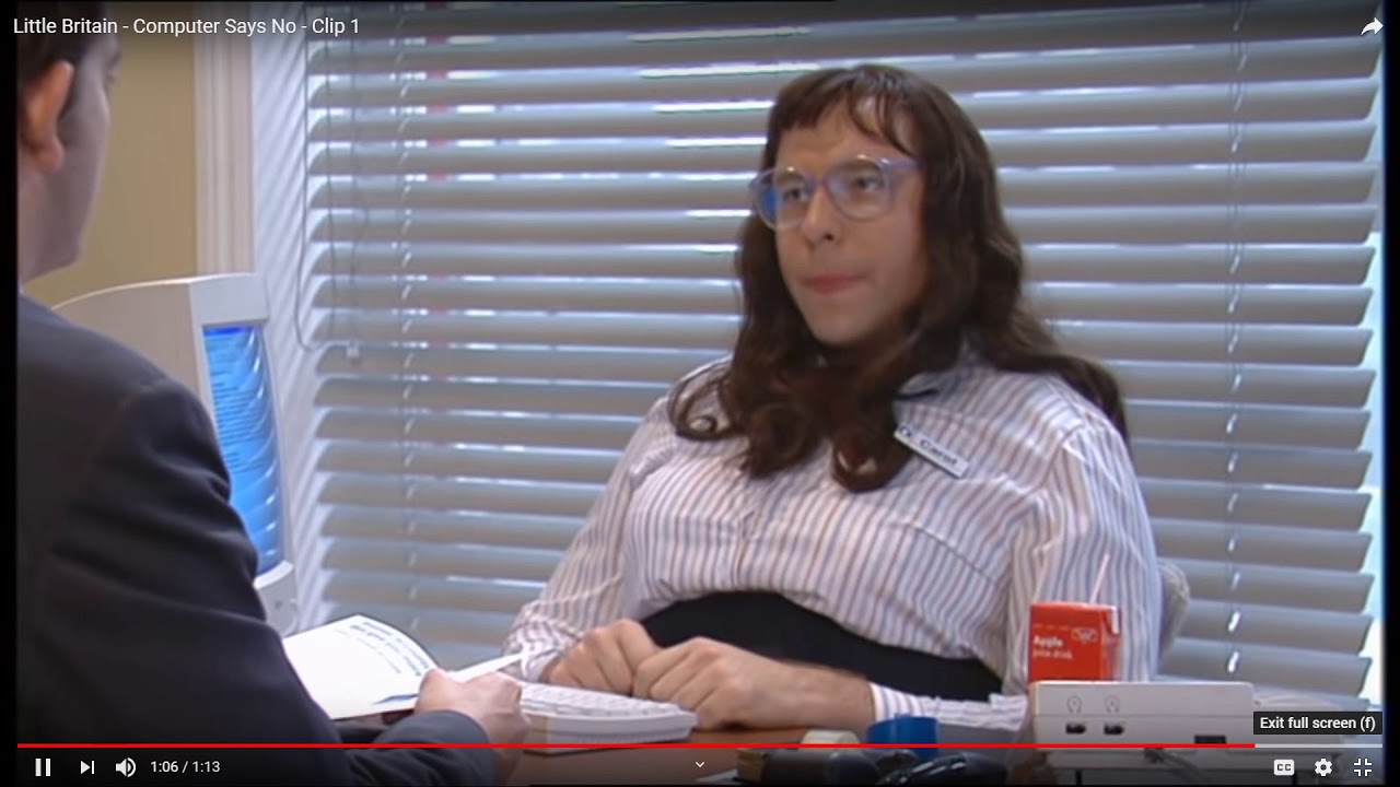 Computer says no - YouTube