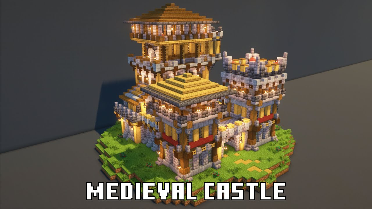 How to build Medieval Village 18/20 : Castle - Minecraft Tutorial - YouTube