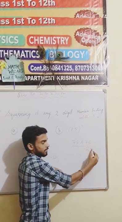 Multiply two digit number ending with 5 #mathstricks #vedicmaths #Jai Shree SeetaRam 🙏 - YouTube