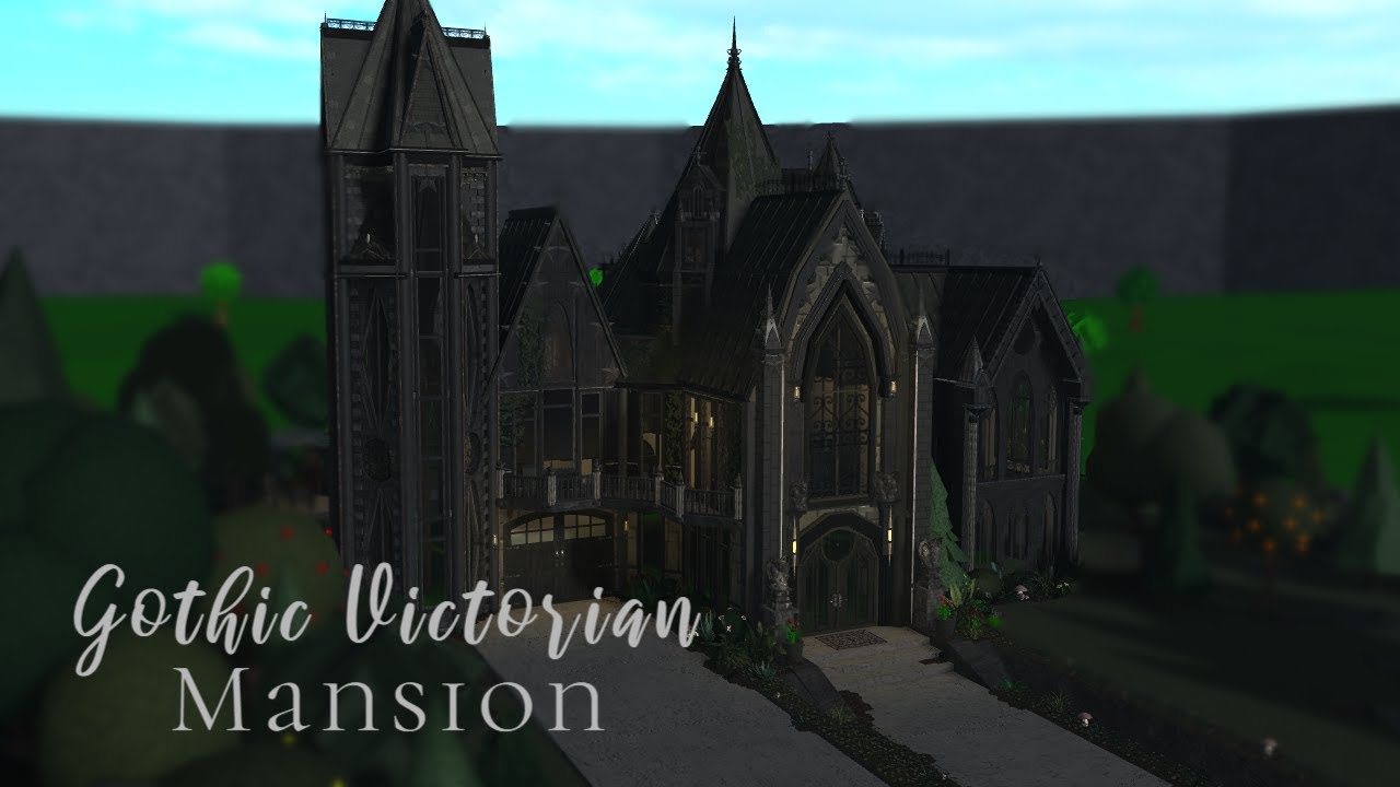 Gothic Victorian Mansion Exterior Part 2 | Bloxburg Speedbuild - YouTube