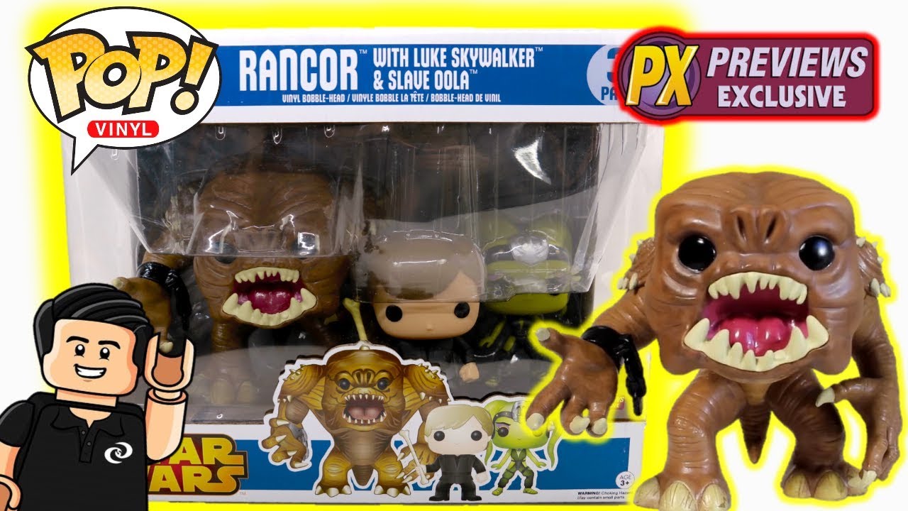 Funko Pop Star Wars RANCOR LUKE SKYWALKER & Slave OOLA Pack Exclusivo ...