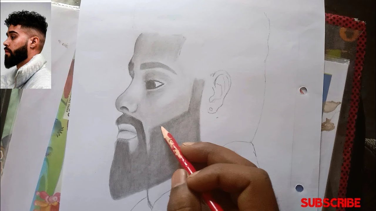 AP dhillon drawing //Ap dhillon sketch step by step //how to draw Ap ...
