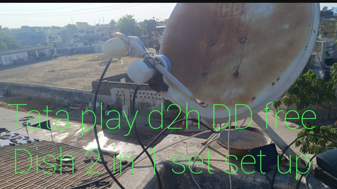 Tata play d2h DD free Dish TV 2 in 1 setup powerful signal ok - YouTube
