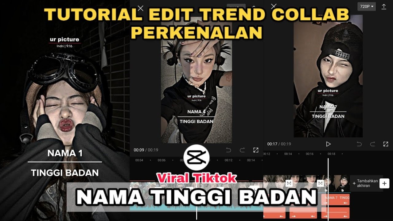 Tutorial Edit Collab NAMA TINGGI BADAN || Template Capcut - YouTube