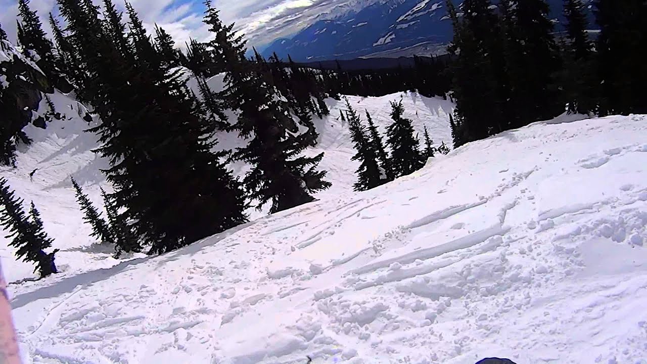 Skiing down after the hike to Mt MacKenzie - YouTube