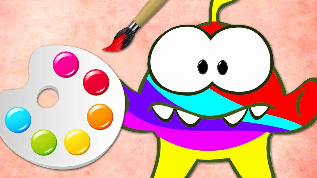 Om Nom Face Painting Colors | Cartoon Learning Video | Learn With Om ...