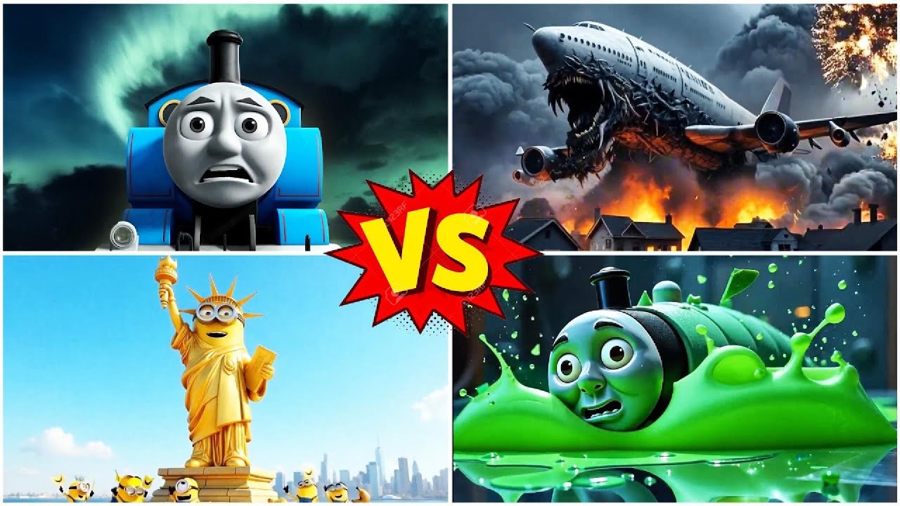 Thomas Train Spider Monster vs the infected sky vs TOXIDIGGER Minions ...