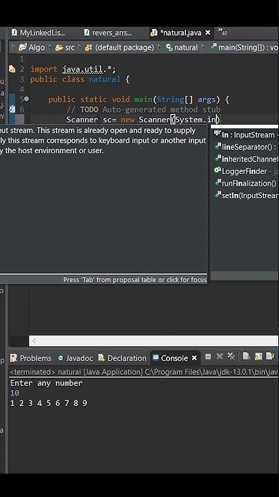 How to print N natural number Java - YouTube